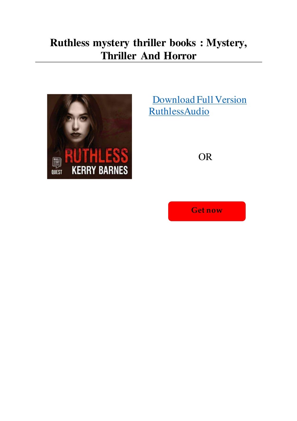 Ruthless Mystery Thriller Books Mystery Thriller And Horror ruthless-mystery-thriller-books-mystery-thriller-and-horror