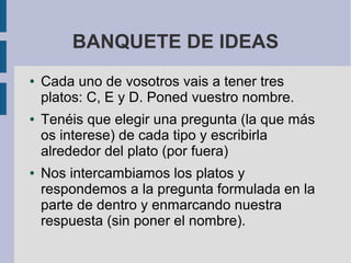 Rutina racimo uvas y banquete ideas | ODP