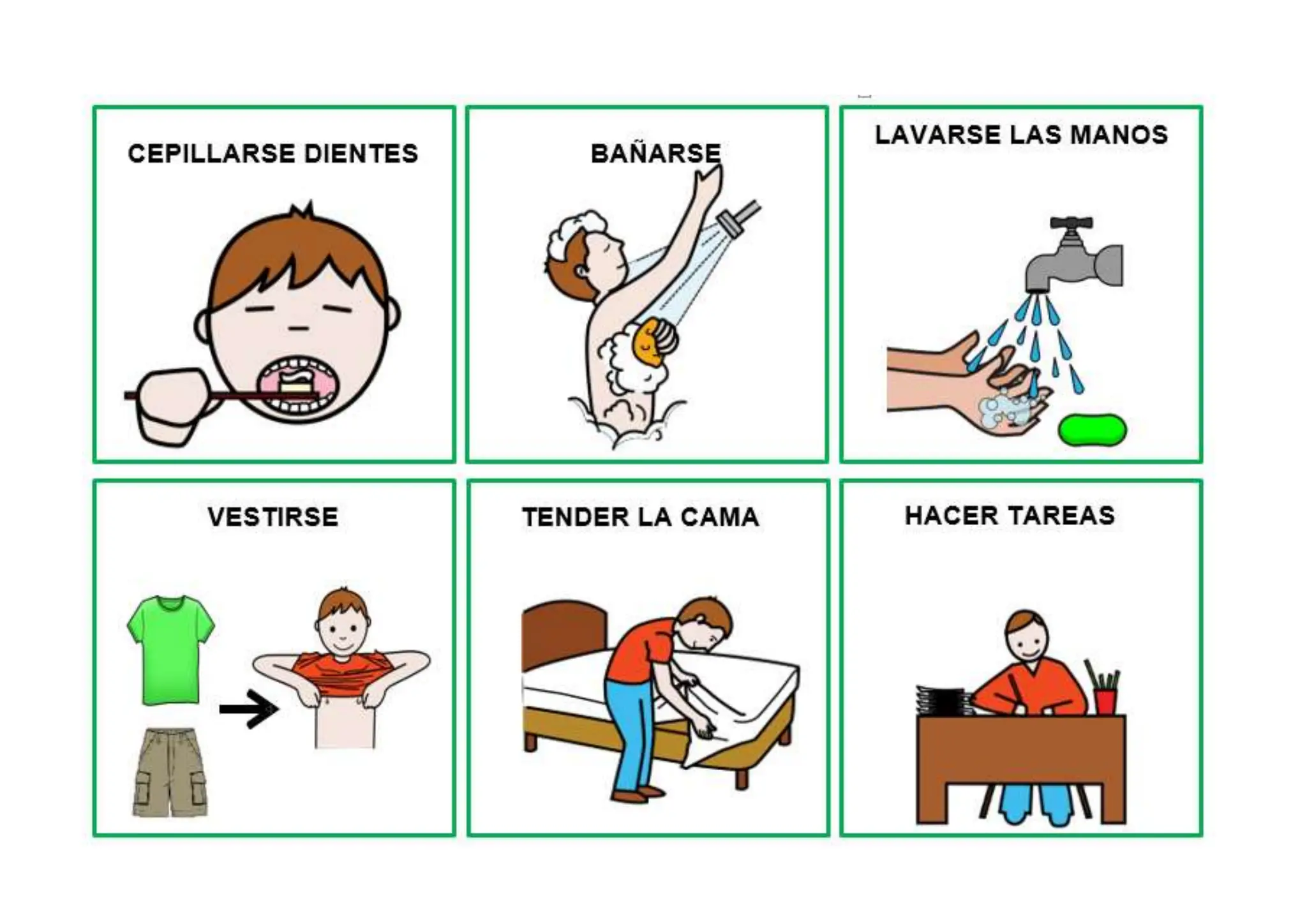 RUTINAS pictogramas niños, niñas horario visual | DOCX | Women\'s ...