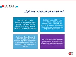 Rutinas del pensamiento en la docencia universitaria | PDF