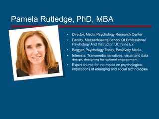 Pamela Rutledge: Professional's Guide to Navigating Social Media | PPT