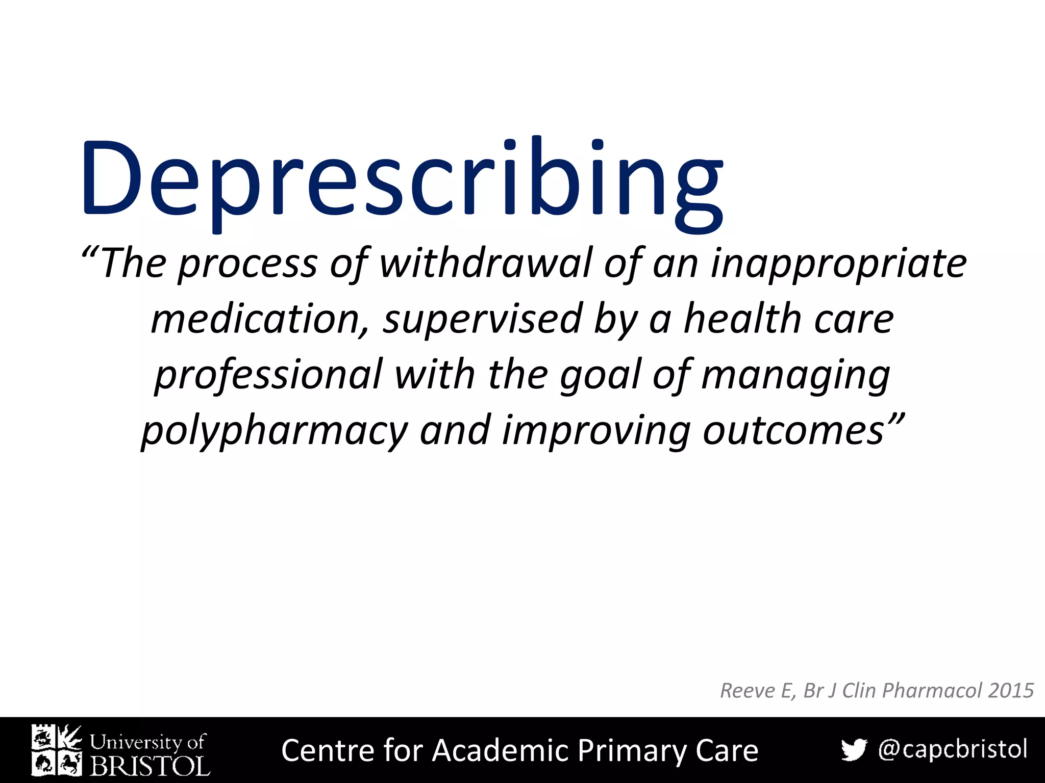 Polypharmacy: a UK perspective_Dr Rupert Payne | PPT