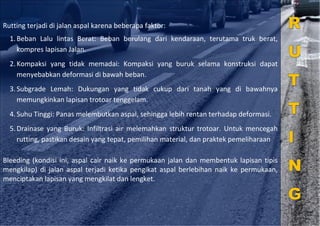 Faktor-Faktor Penyebab Rutting Pada Jalan Aspal | PDF