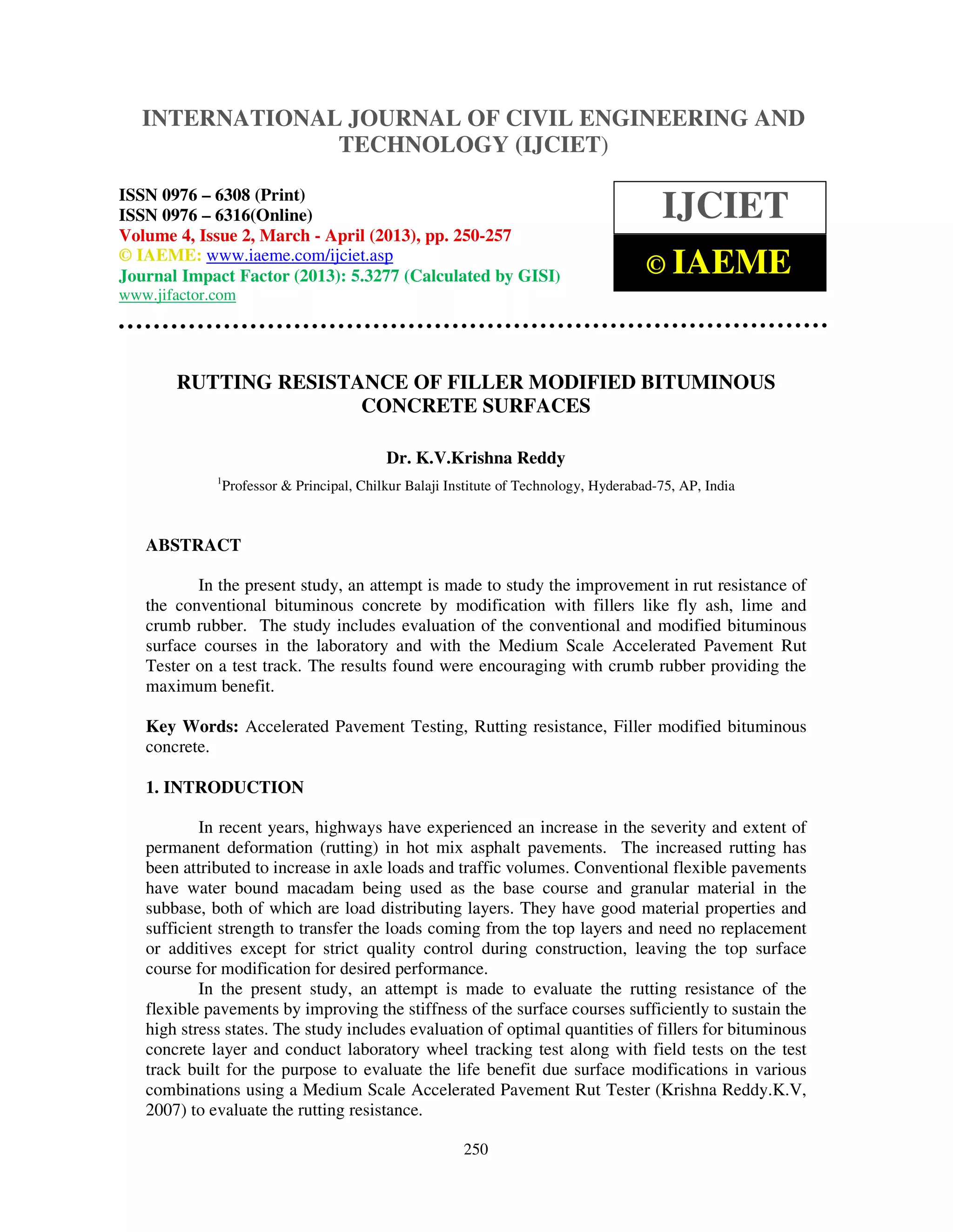 Rutting resistance of filler modified bituminous concrete surfaces 2 | PDF