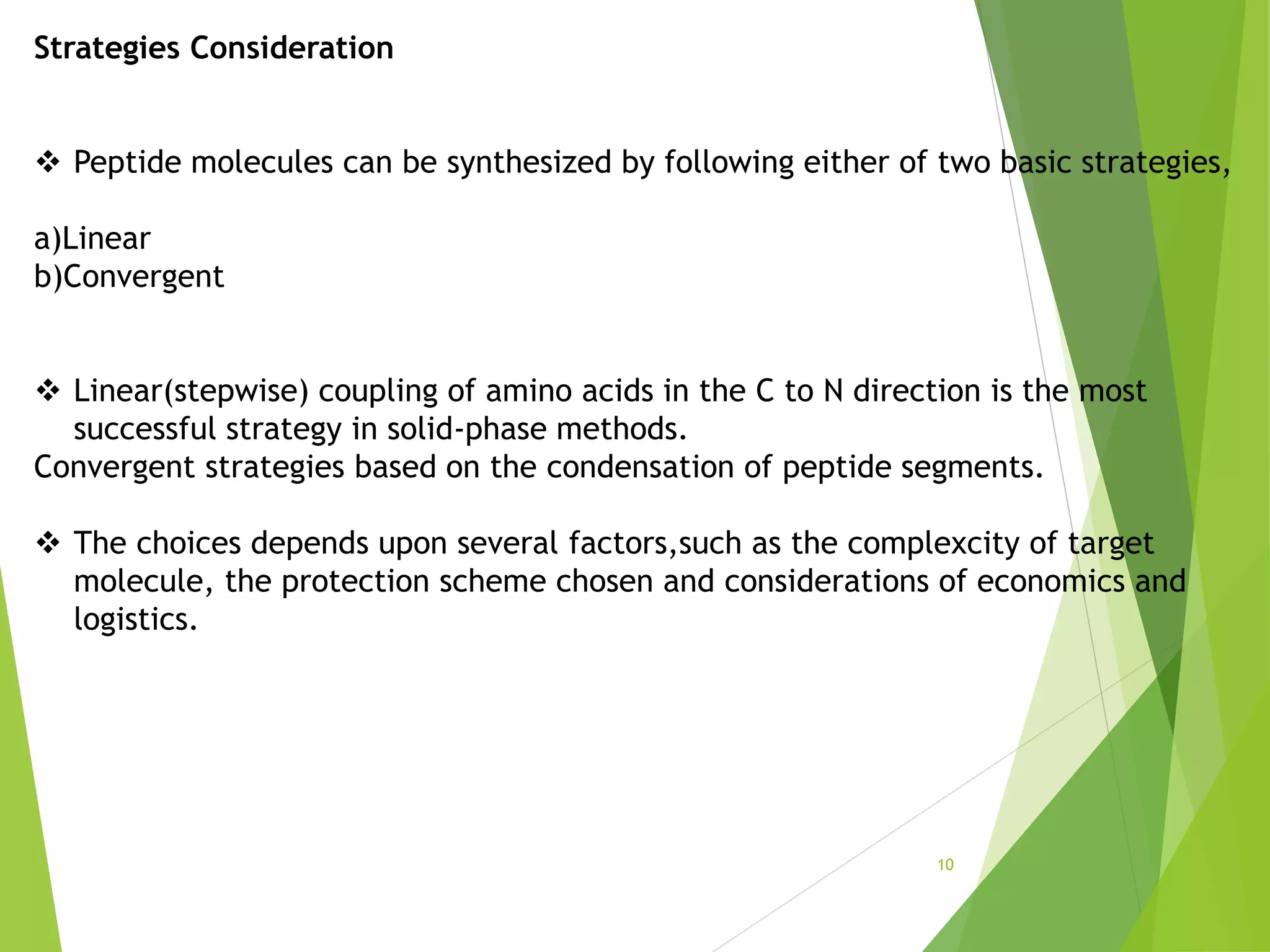Segment and Sequential Stratergies for Solution Phase Peptide Synthesis ...