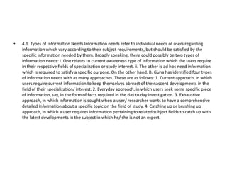 CATEGORIES OF USERS & THEIR NEEDS (IN CONTEXT OF LIBRARY) | PPTX