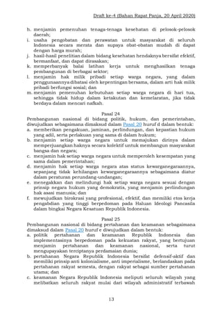RUU HIP (draft ke 4) bahan Rapat Panja (20 April 2020) | PDF