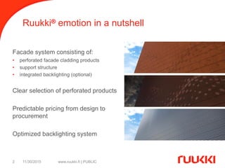 Ruukki® emotion facade system | PPT