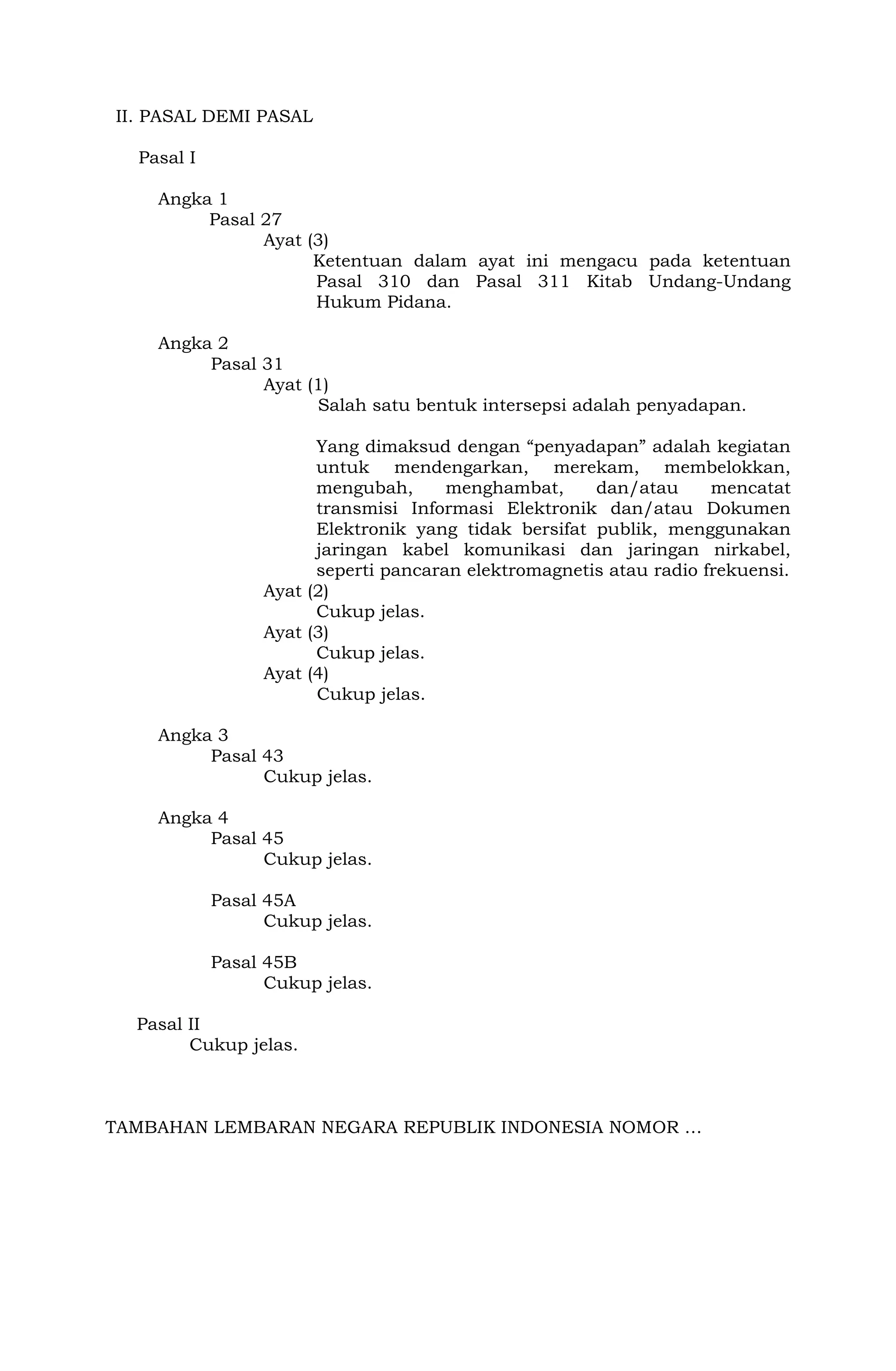RUU Perubahan UU ITE | PDF