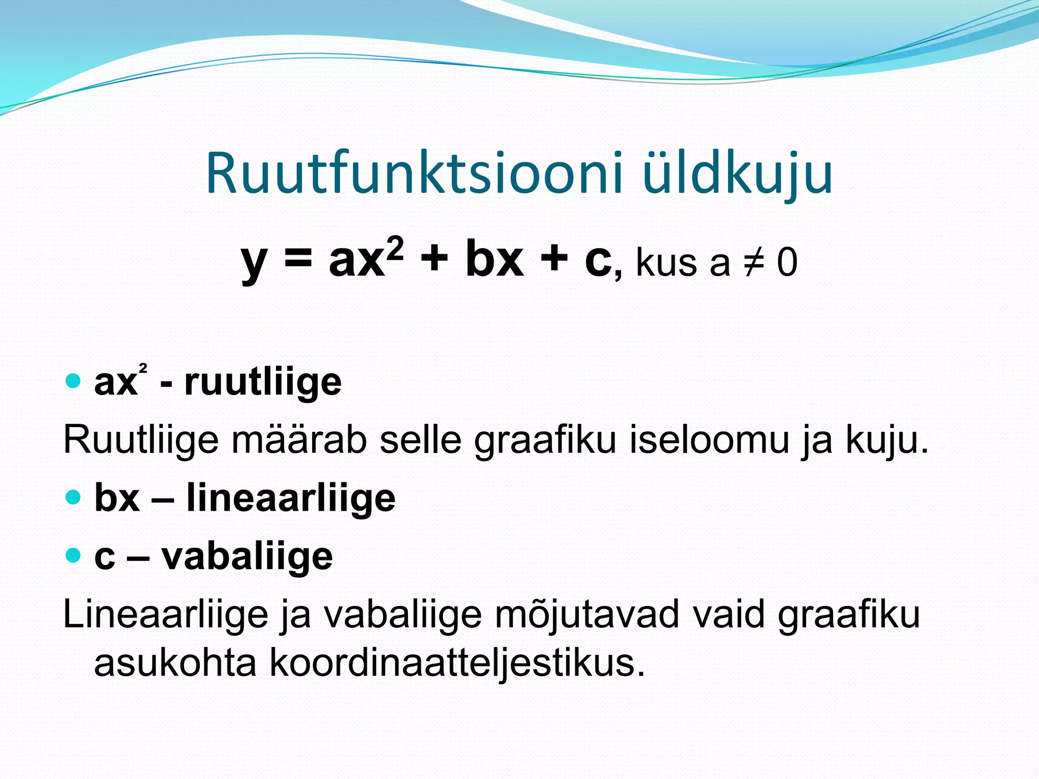 Ruutfunktsiooni graafik | PPTX