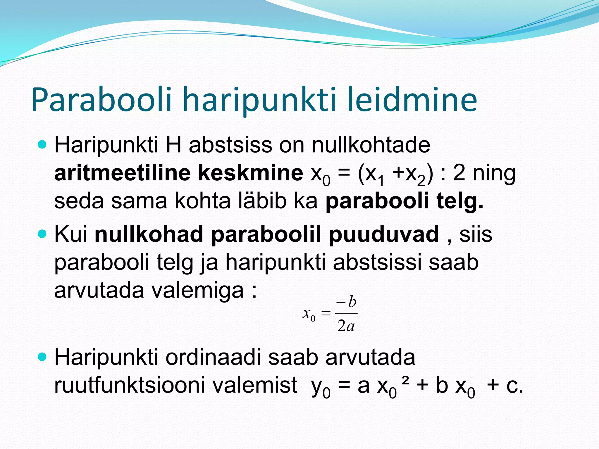 Ruutfunktsiooni graafik | PPTX