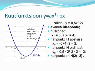 Ruutfunktsiooni graafik | PPTX