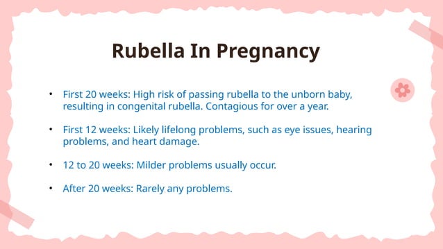 Ppt on rubella it's transmission and problems in pregnancy | PPT