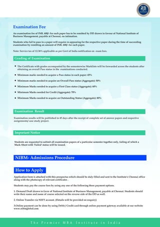 Nibm prospectus M B A | PDF