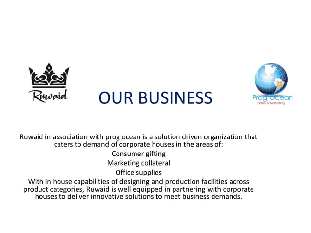 Ruwaid progocean corporate gifting and customized items | PDF ...