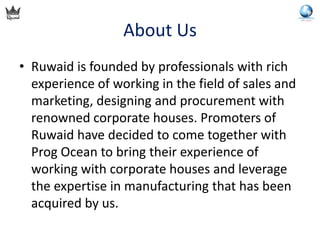 Ruwaid progocean corporate gifting and customized items | PDF ...