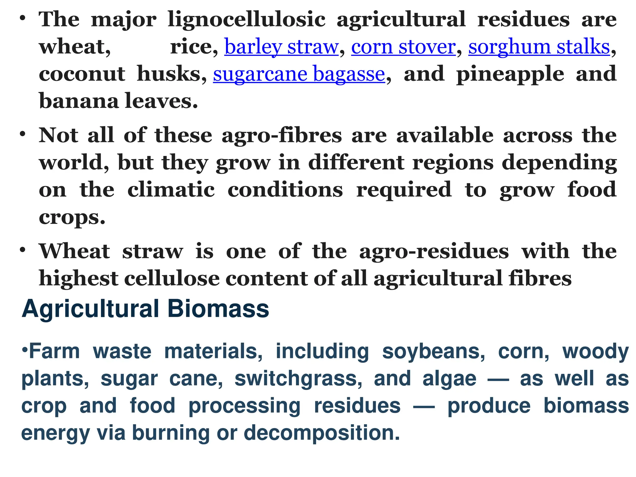 Biomass resources and conversion technologies | PPT