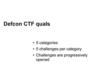 Defcon CTF quals | PPT