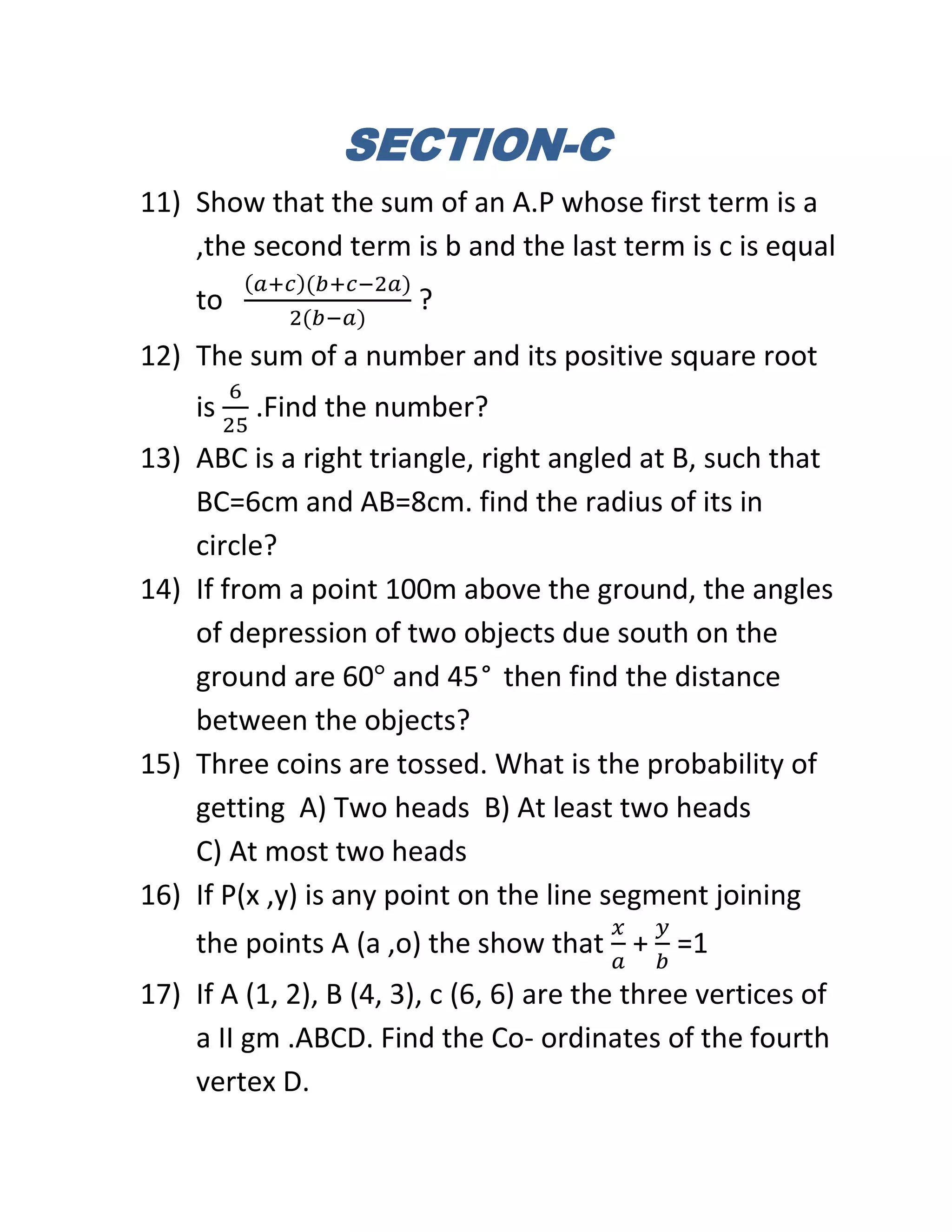 Sample sample paper of class 10th sa2 | PDF