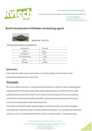 Rv2101 rubber recycling technique | PDF