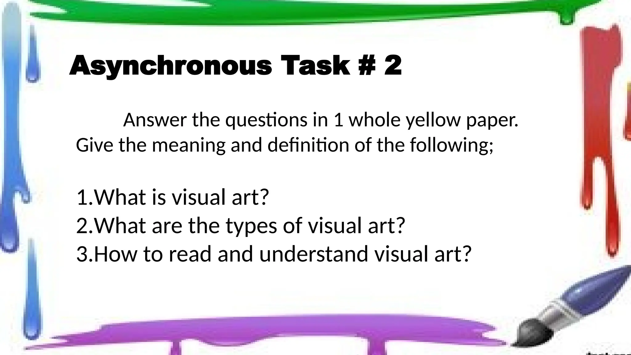 Reading Visual Art - Lesson 1 (Types of Visual Art) | PPTX