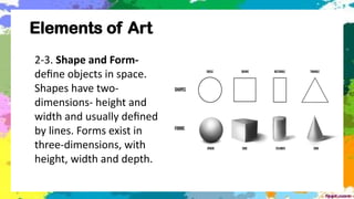 Reading Visual Art - Lesson 2 (Elements of Art) | PPTX