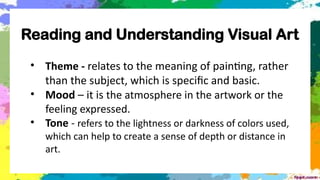 Reading Visual Art - Lesson 2 (Elements of Art) | PPTX