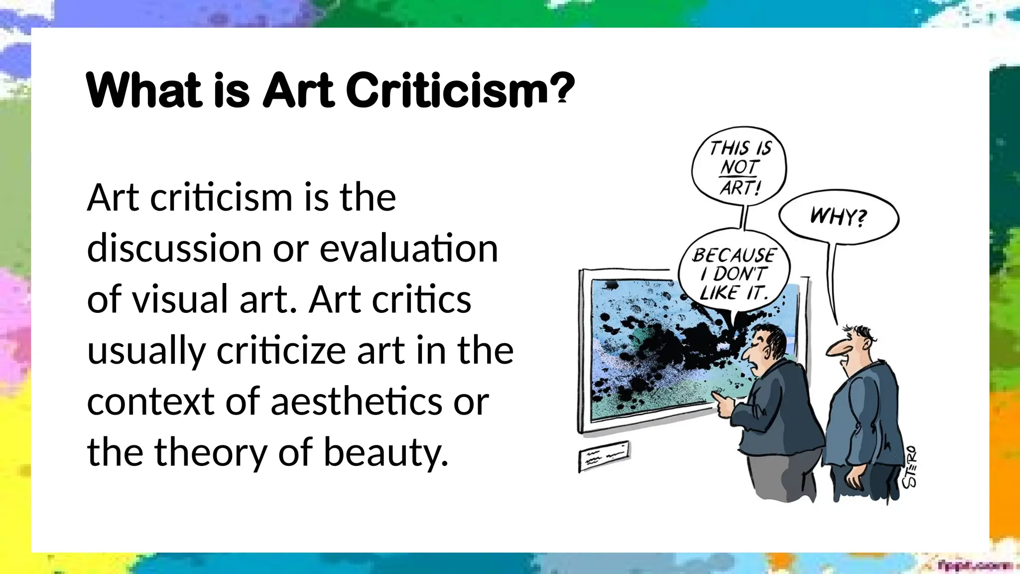 Reading Visual Art - Lesson 3 (Art Criticism) | PPTX