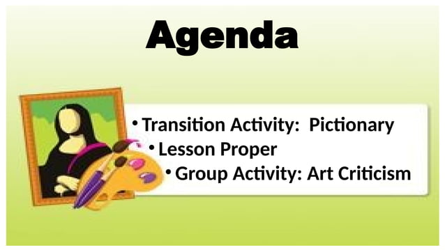 Reading Visual Art - Lesson 3 (Art Criticism) | PPTX