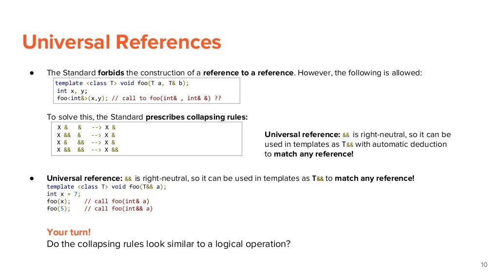 C++11: Rvalue References, Move Semantics, Perfect Forwarding
