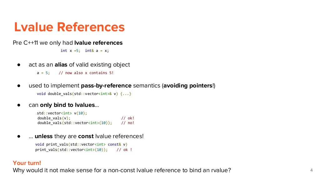 C++11: Rvalue References, Move Semantics, Perfect Forwarding