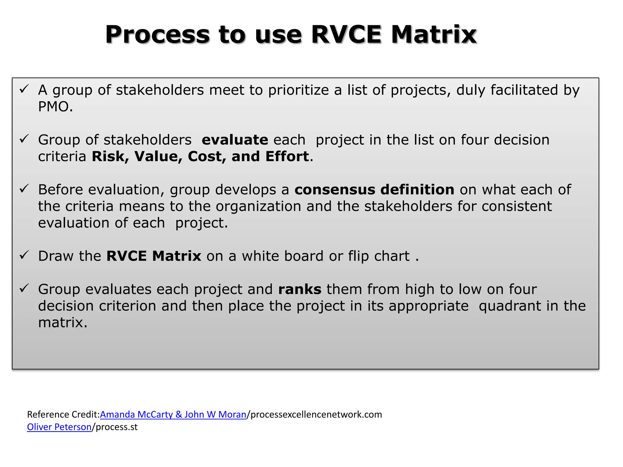 RVCE Prioritization Matrix | PDF