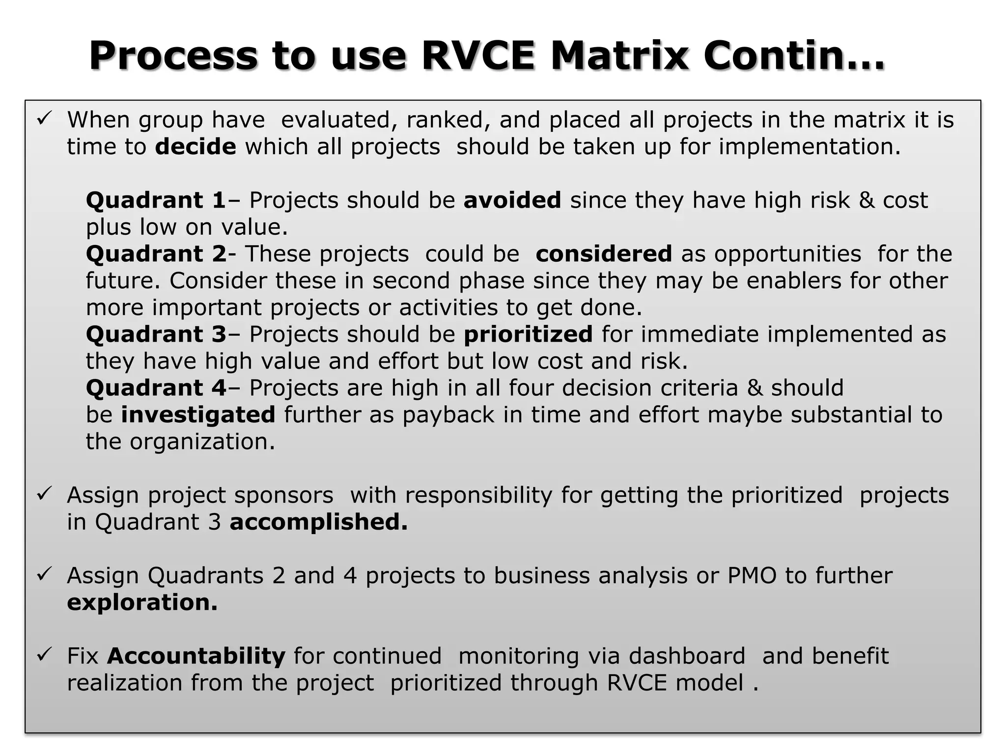 RVCE Prioritization Matrix | PDF