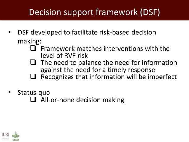 Rift Valley fever decision support framework for eastern Africa | PPT