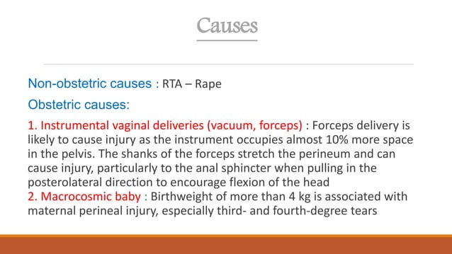 Rectovaginal fistula and Perineal tear | PPTX | Pregnancy ...