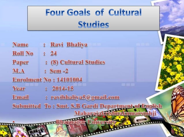 Four Goals of Cultural Studies | PPTX | Education