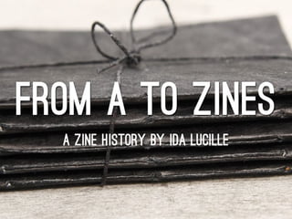 From a to zine and genre | PDF