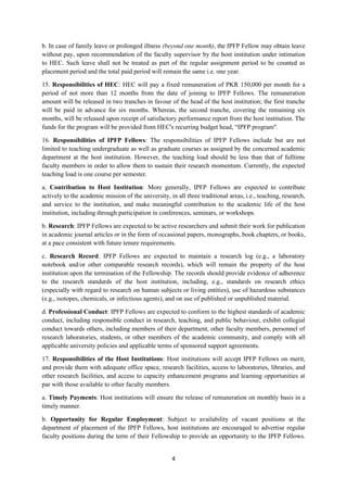 Rvised IPFP Policy 2023 for IPFP fellows batch IV onwards | PDF