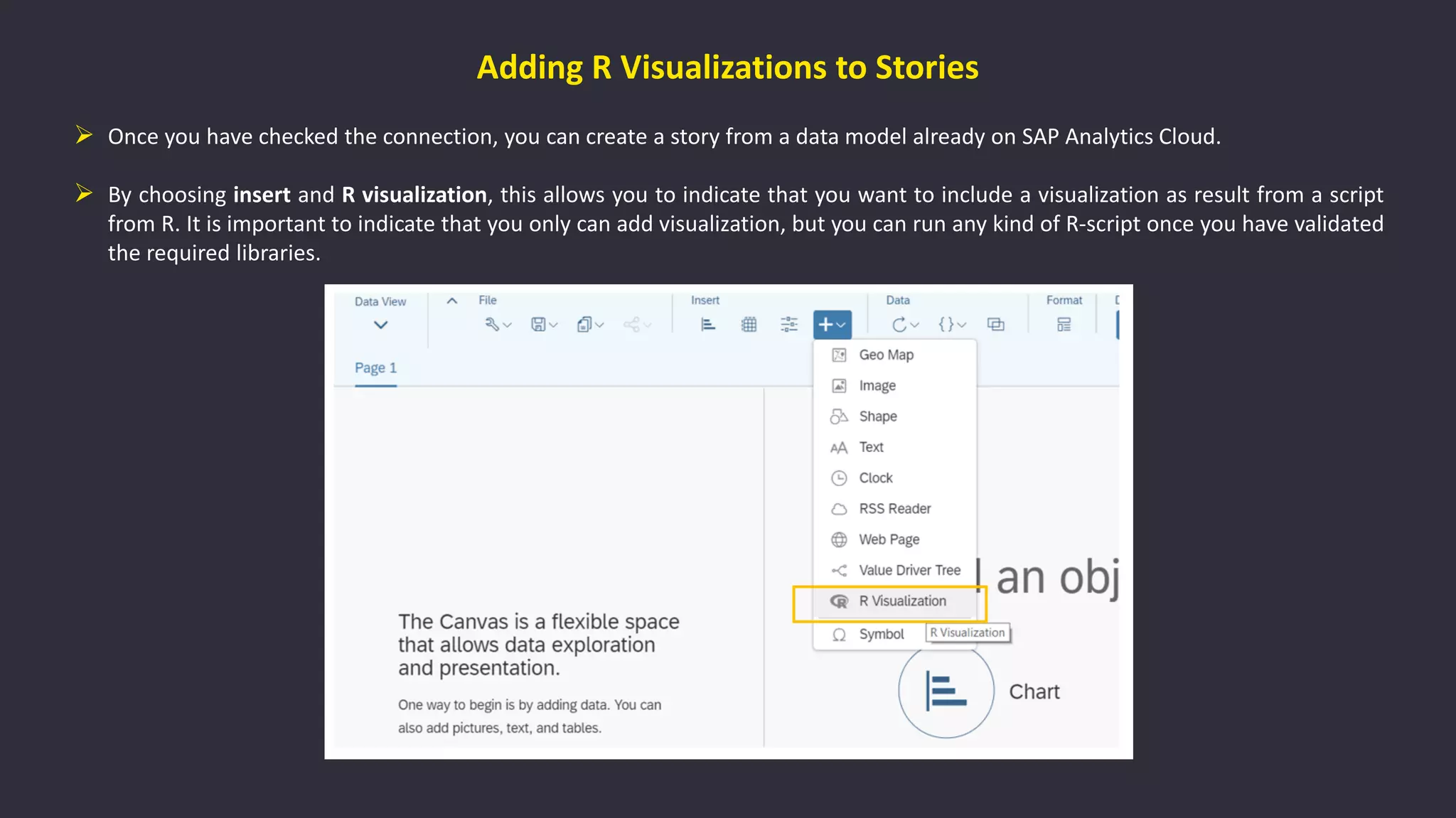 R Visualizations in SAP Analytics Cloud | PDF