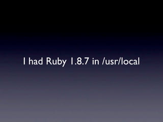 RVM, Bundler and Ruby Tracker | KEY