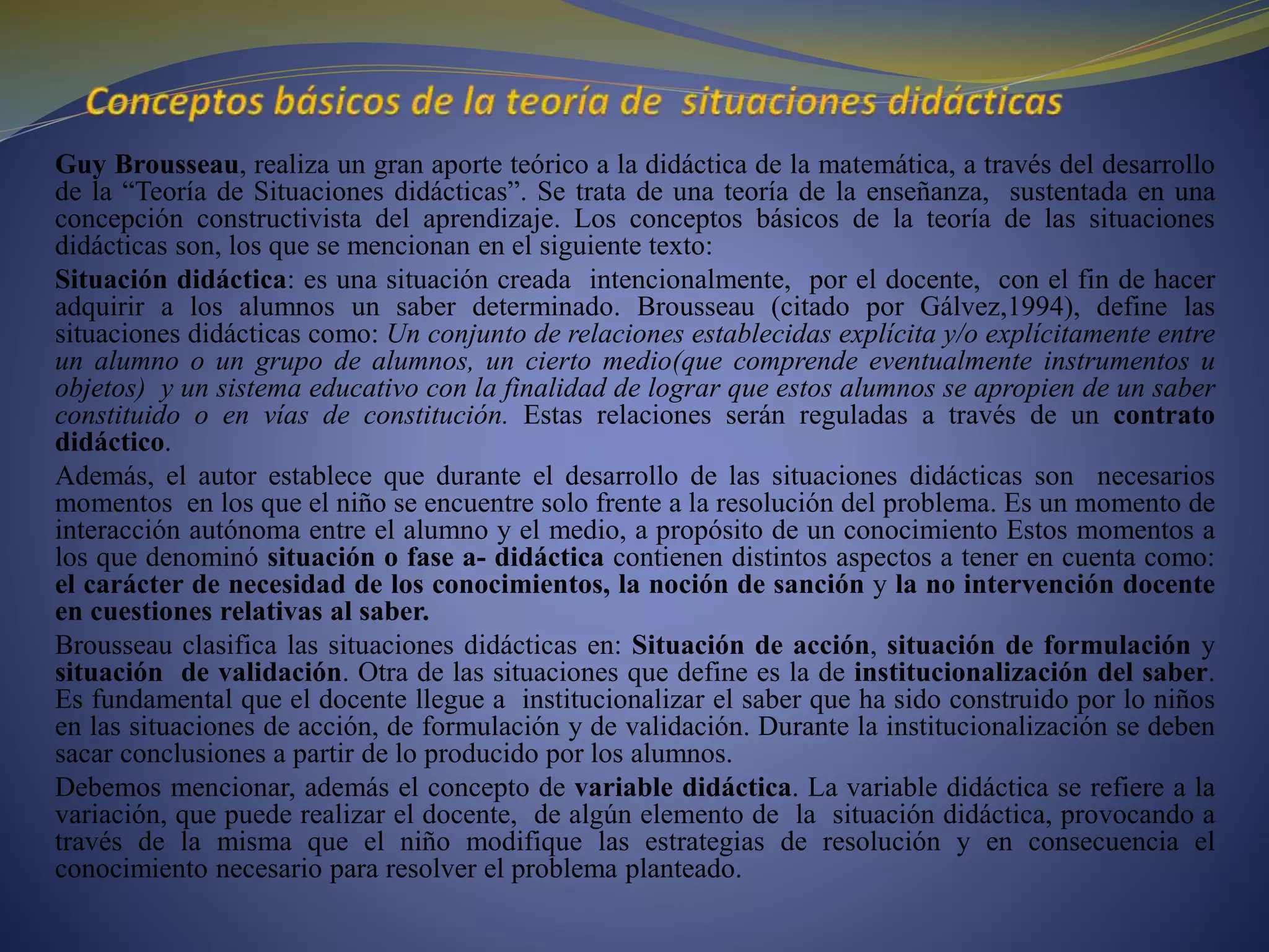 Conceptos basicos de_la_teoria_de_situaciones_didacticas.. | PPTX