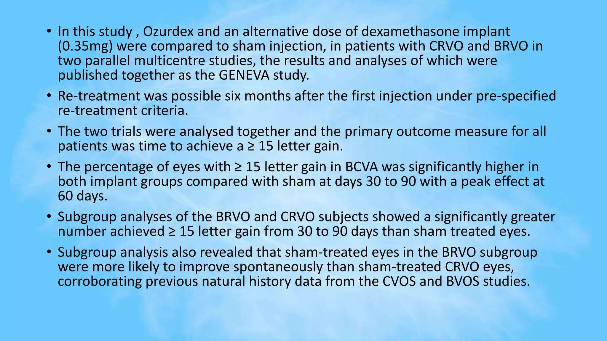 Retinal Vein Occlusion | PPTX