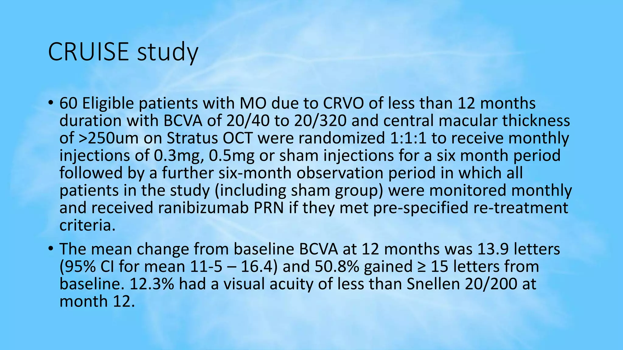 Retinal Vein Occlusion | PPTX