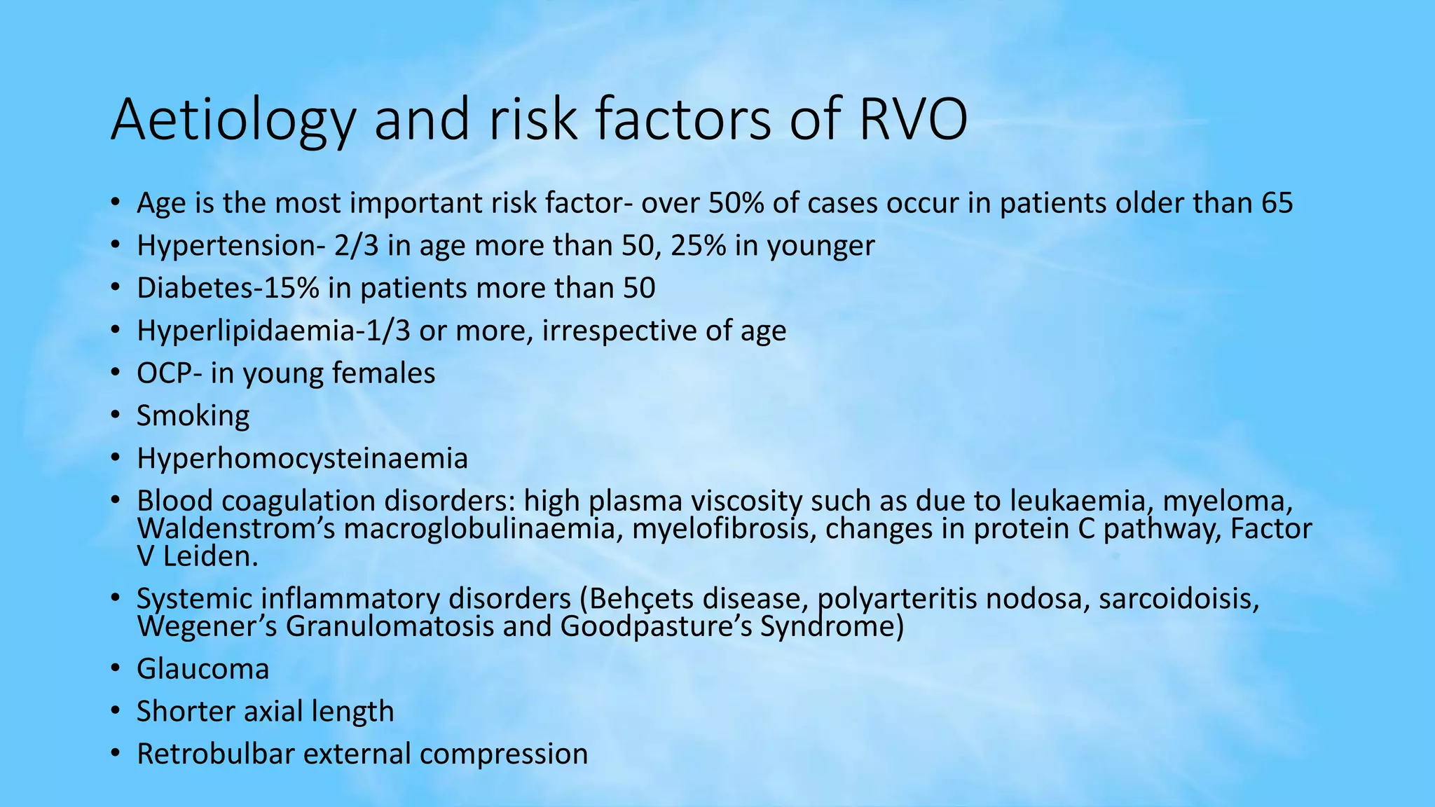 Retinal Vein Occlusion | PPTX