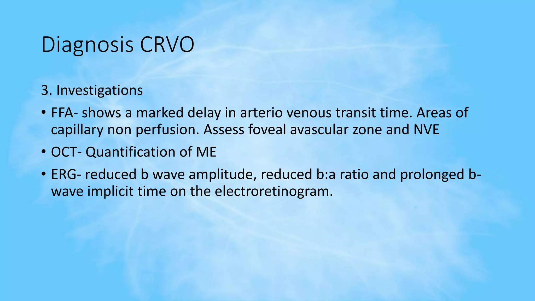 Retinal Vein Occlusion | PPTX