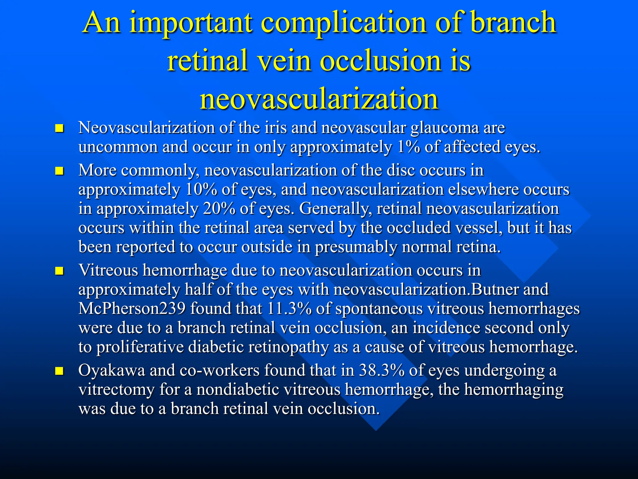 rvo.ppt retinal vein occlusion reti00nal | PPT