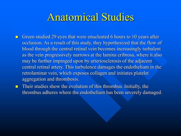 rvo.ppt retinal vein occlusion reti00nal | PPT