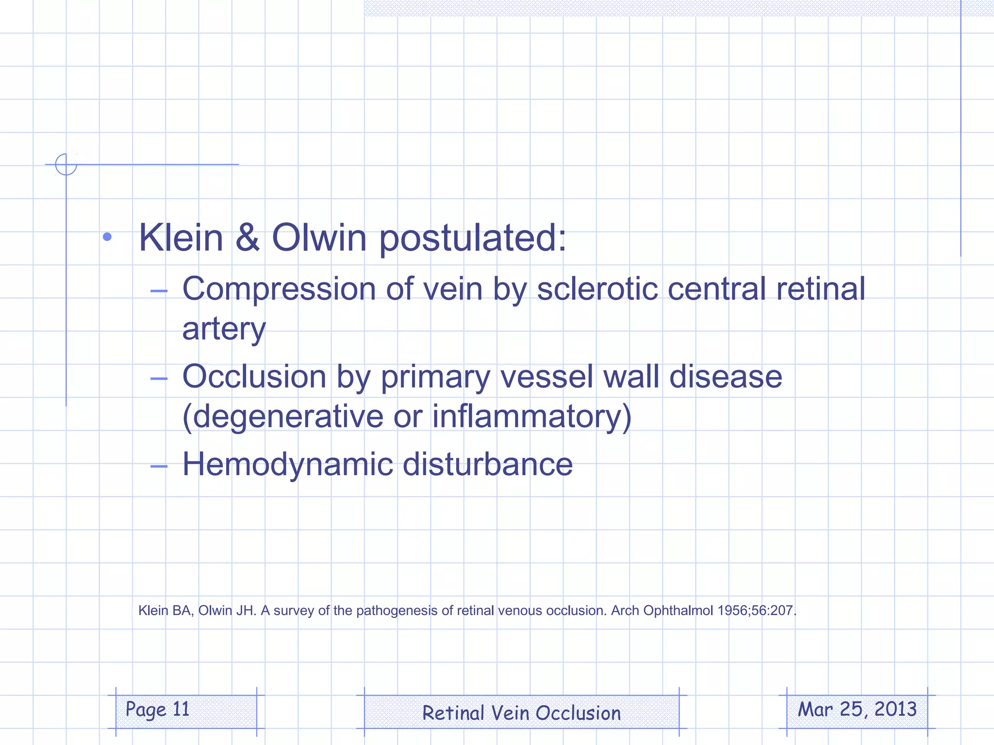 Central Retinal Vein Occlsion (CRVO) | PPT