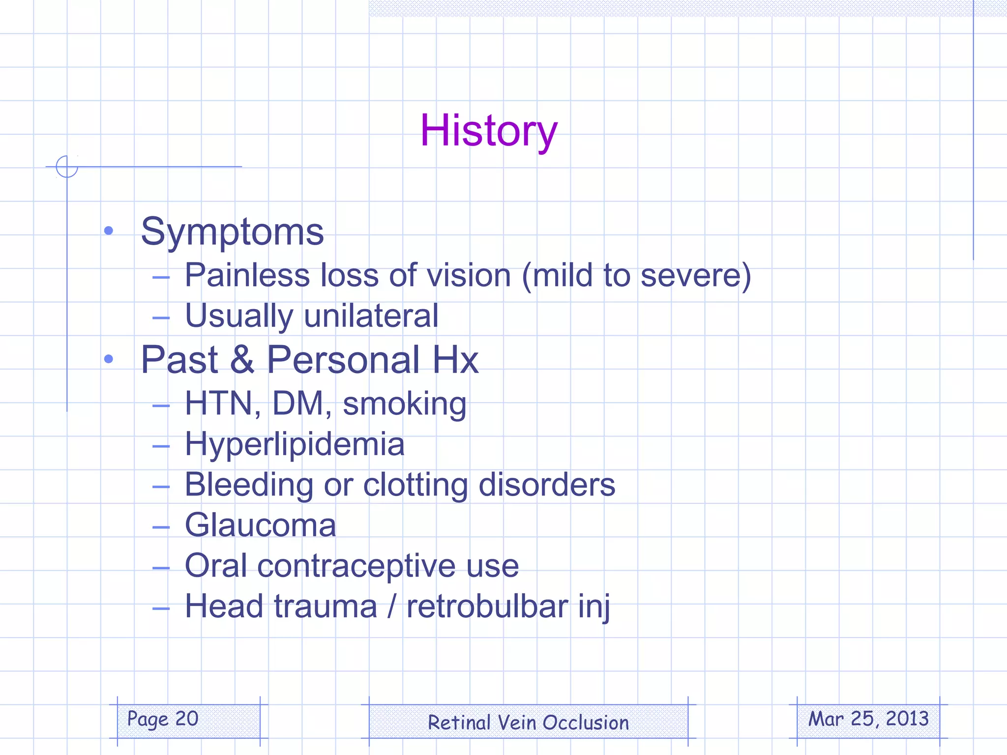 Central Retinal Vein Occlsion (CRVO) | PPT