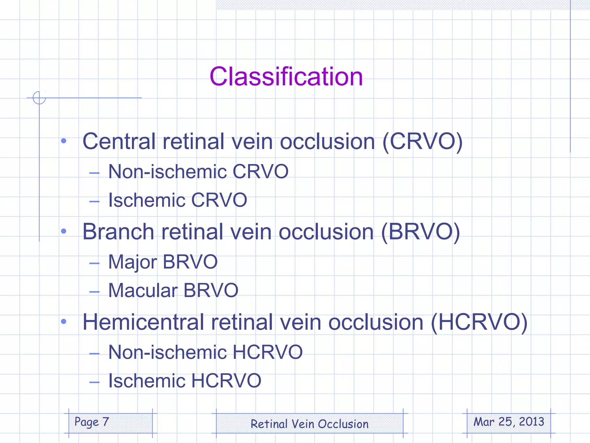 Central Retinal Vein Occlsion (CRVO) | PPT